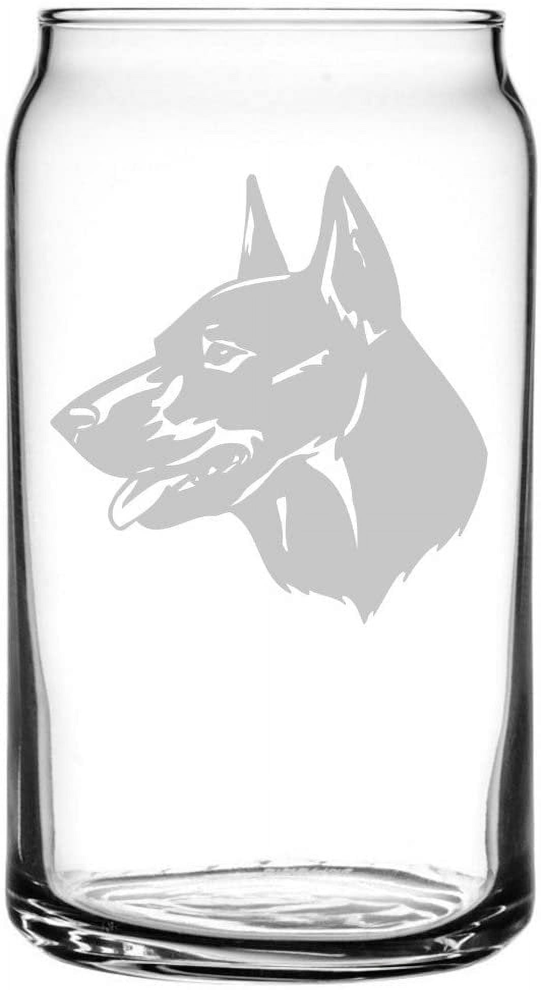 Kai Ken Tora Inu Dog Themed Etched All Purpose 16oz Libbey Can Glass ...