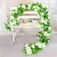 KaiXunRui Artificial Rose Vine Artificial Flower Flower 9 Heads Vine ...