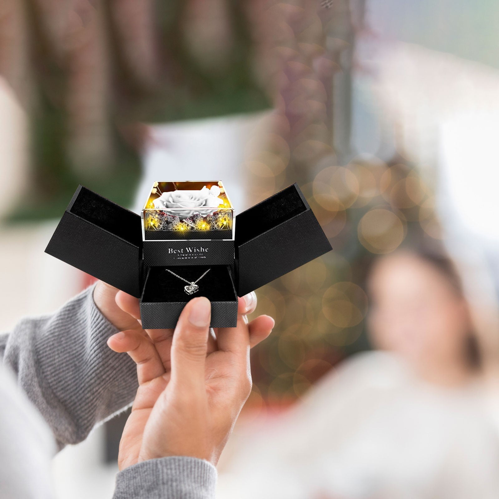 KaiXunRui Eternal Flowers Birthday Gifts Preserved Roses in A Exquisite ...
