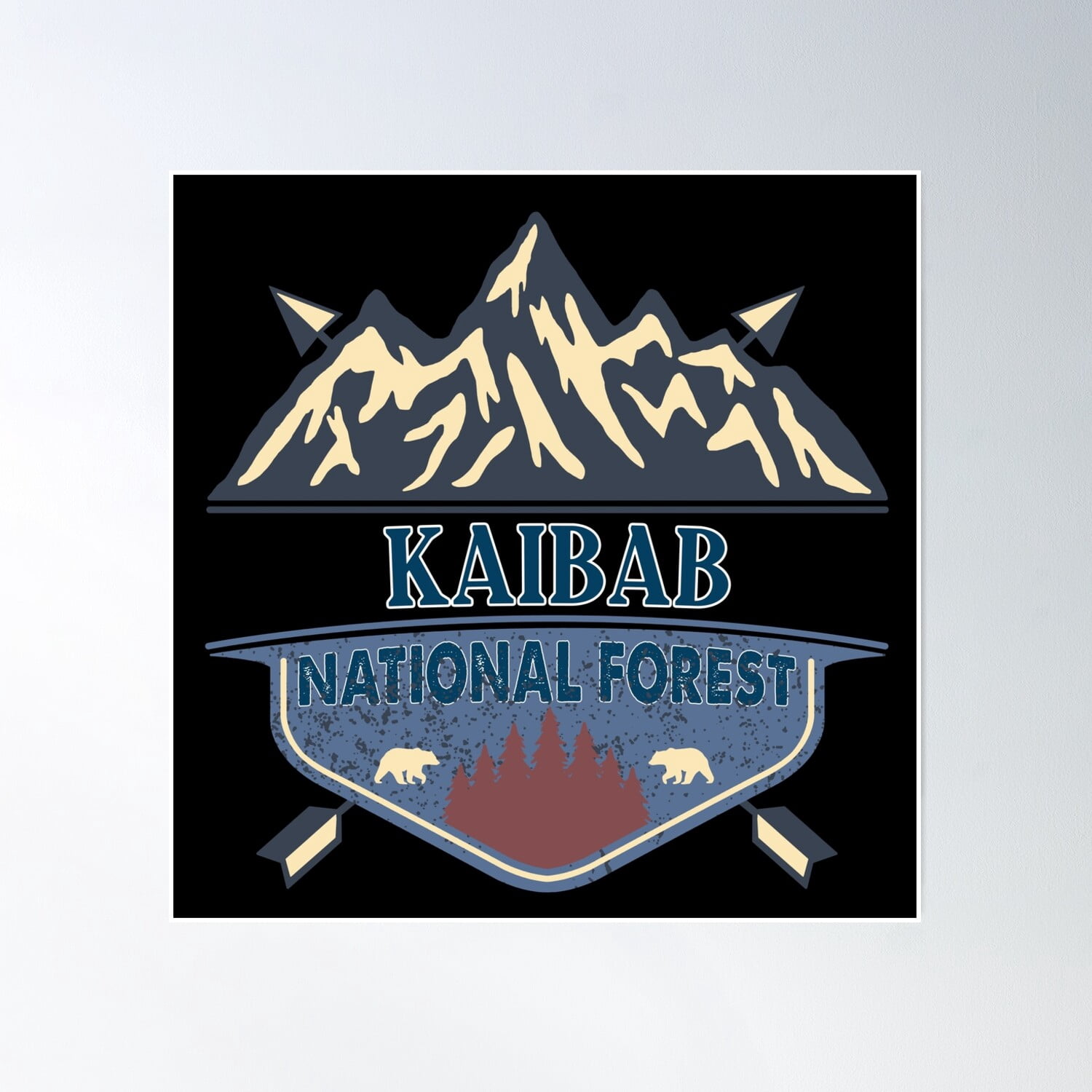 Kaibab National Forest Poster Wall Art, Modern Wall Decor, 16x16 ...