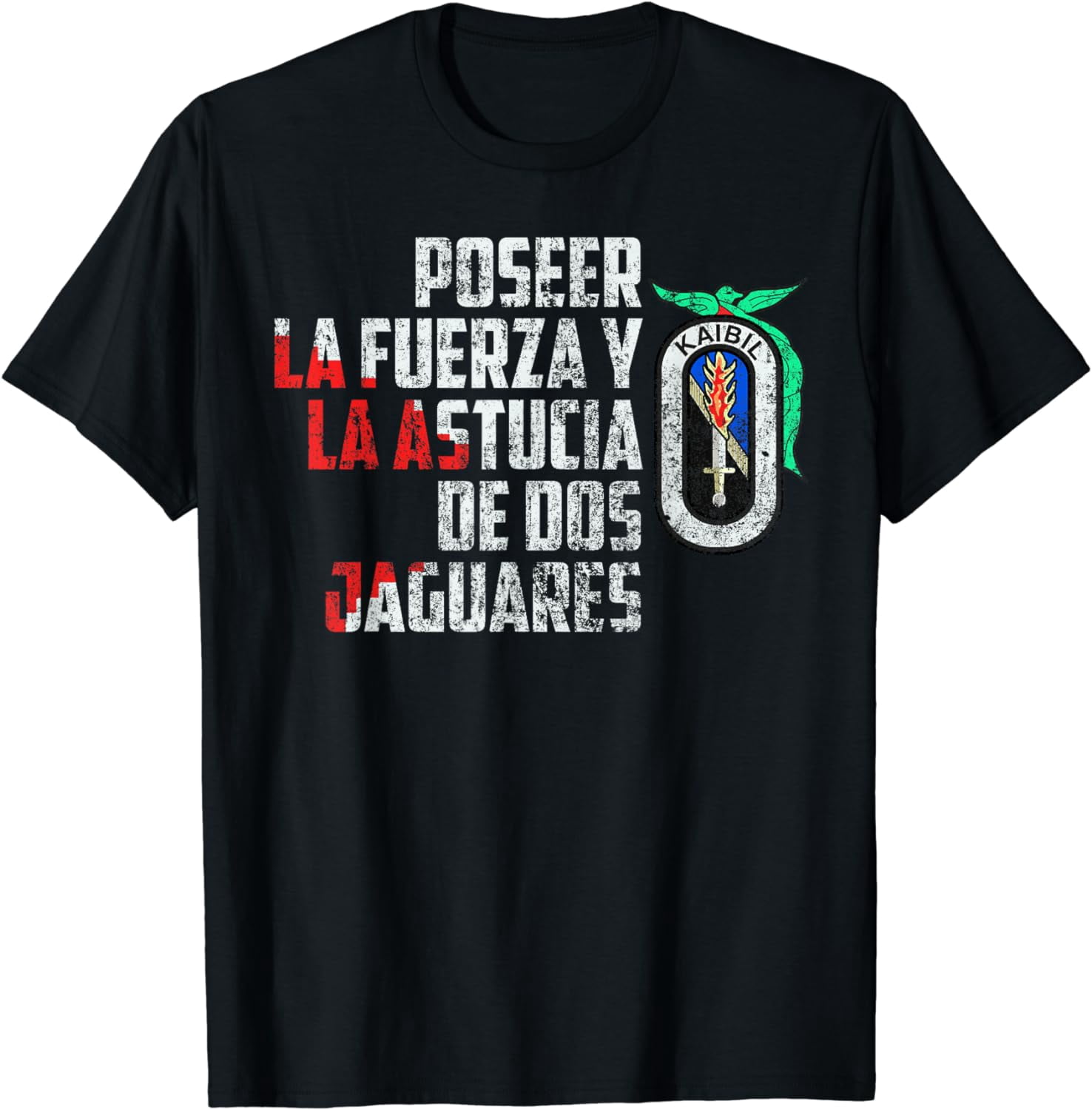 Kaibil Kaibiles Guatemala Special Force Fuerzas Especiales T-Shirt ...