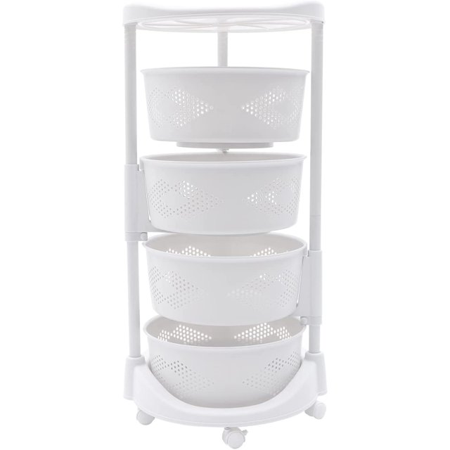 Kaibrite Rotating Kitchen Storage Rack, Multi-Layer Revolving Basket ...