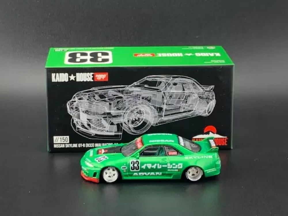 Kaido House x Mini GT Nissan GT-R (R33) Imai Racing V1 ‰ÛÒ Green #150 1 ...