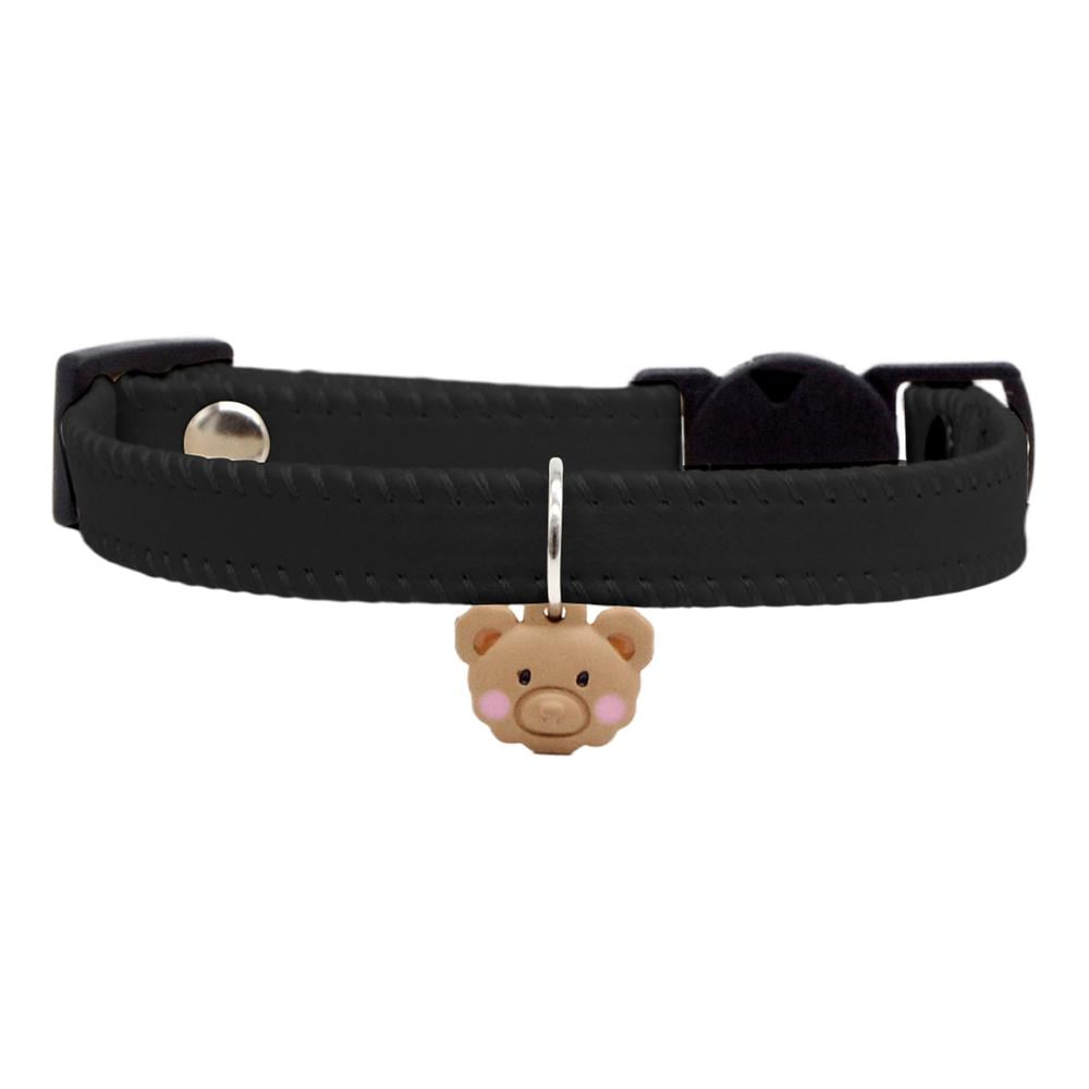 Kaigelin Adjustable Puppy Collar Artificial Leather Cat Necklace Soft ...