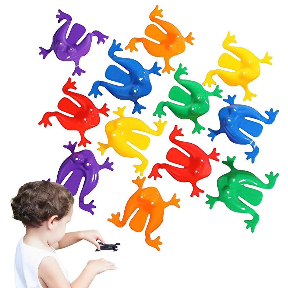 Kaigelin Frog Jumping Toy 12 Pcs Colorful Mini Frog Jumping Toy Cute ...