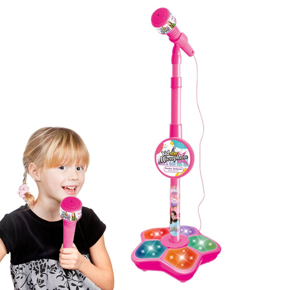 Kaigelin Girls Microphone With Stand Singing Microphone For Kids Party ...