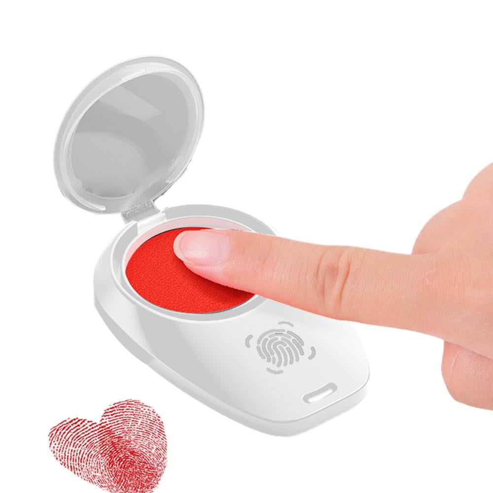 Kaigelin Inkless Fingerprint Pad Portable Fingerprint Pad Waterproof Stamp Ink Pad with Lanyard ...
