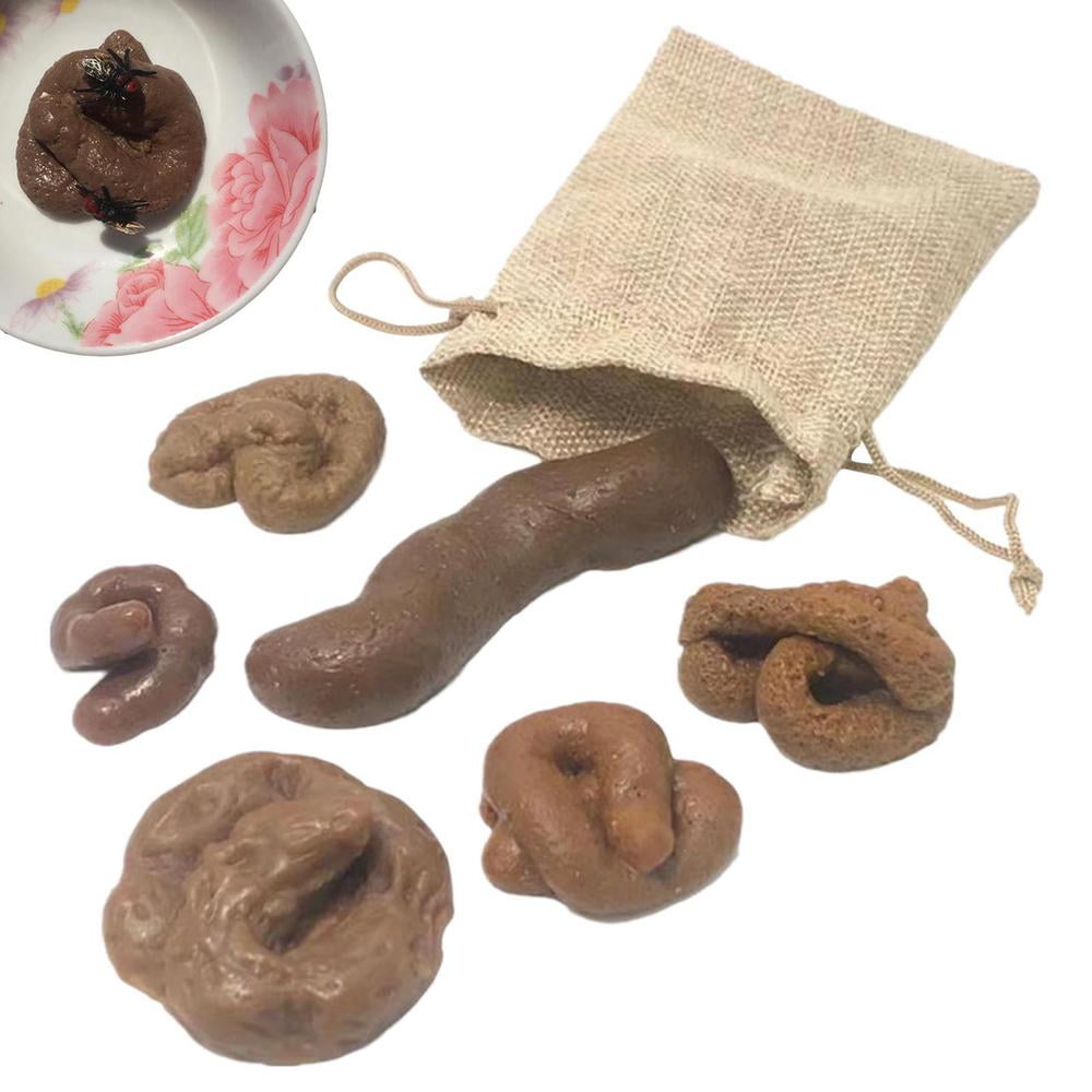 Kaigelin Prank Poop Soft Simulation Dog Poop 6 Different Shapes Stool ...