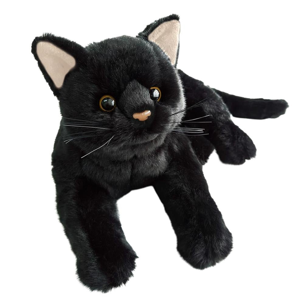 Kaigelin Stuffed Black Cat Toy Soft Cartoon Cat Plushie Cuddle Doll ...