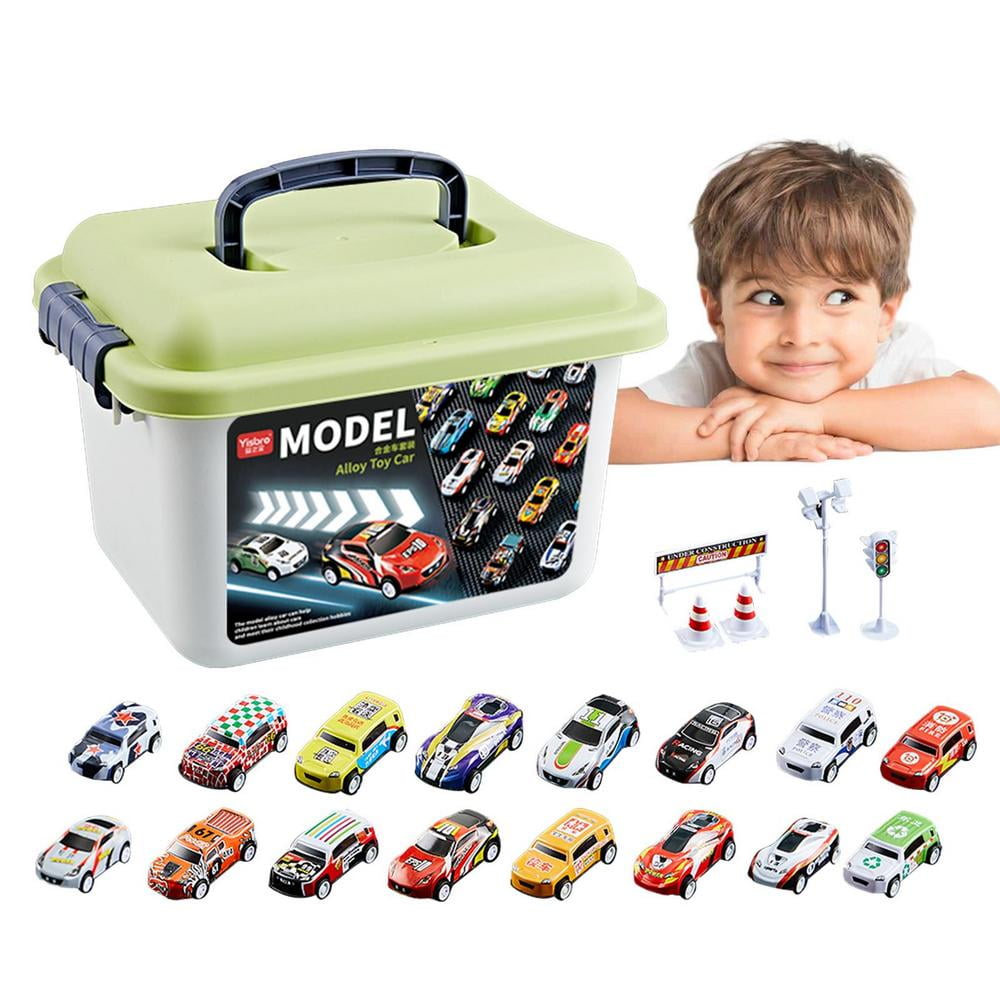 Kaigelin Toy Car Set Pull Back Race Cars STEM Model Cars Friction ...