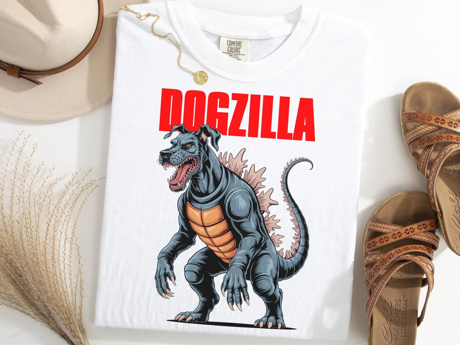 Kaiju Inspired Great Dane Dogzilla Tee, Monster Dog Graphic Shirt ...