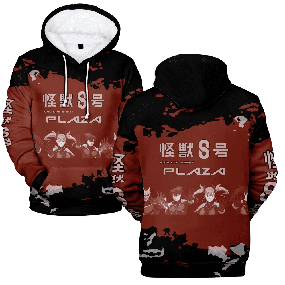 Kaiju No. 8 Merch Anime cosplay hooded drawstring pocket sweatshirt men ...