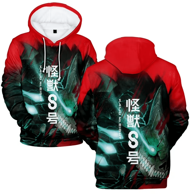 Kaiju No. 8 Merch Anime cosplay hooded drawstring pocket sweatshirt men ...