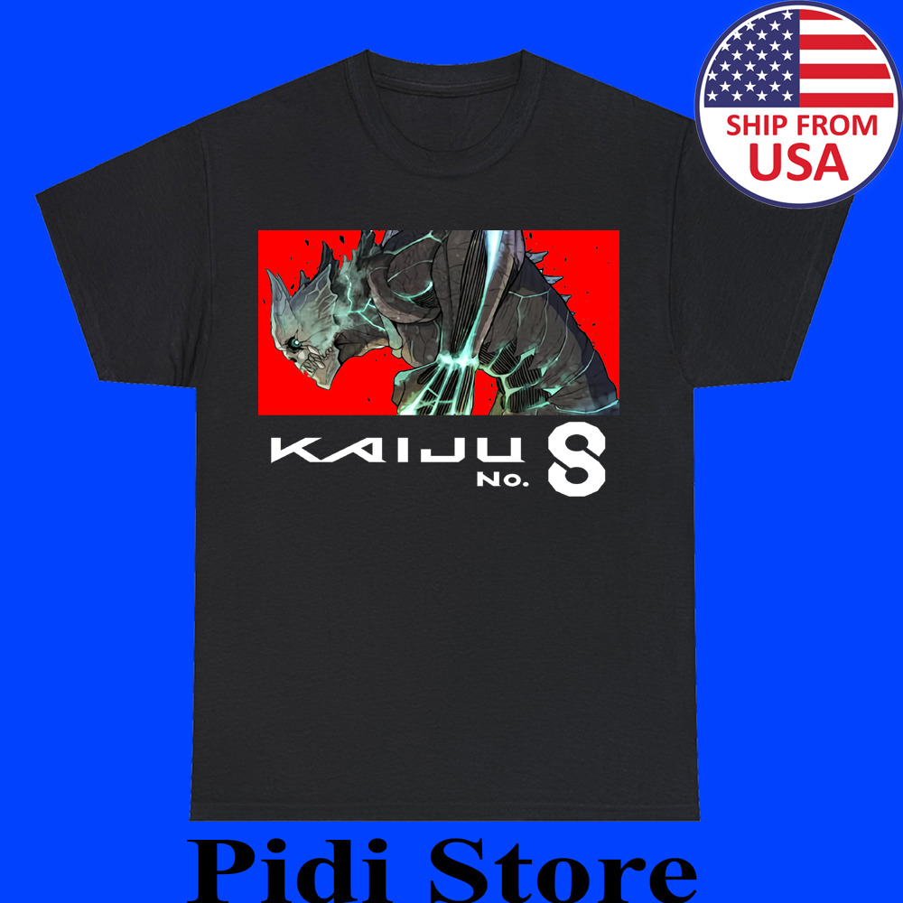 Kaiju Number Eight Anime Cartoon Men's Black T-Shirt Size S to 3XL ...