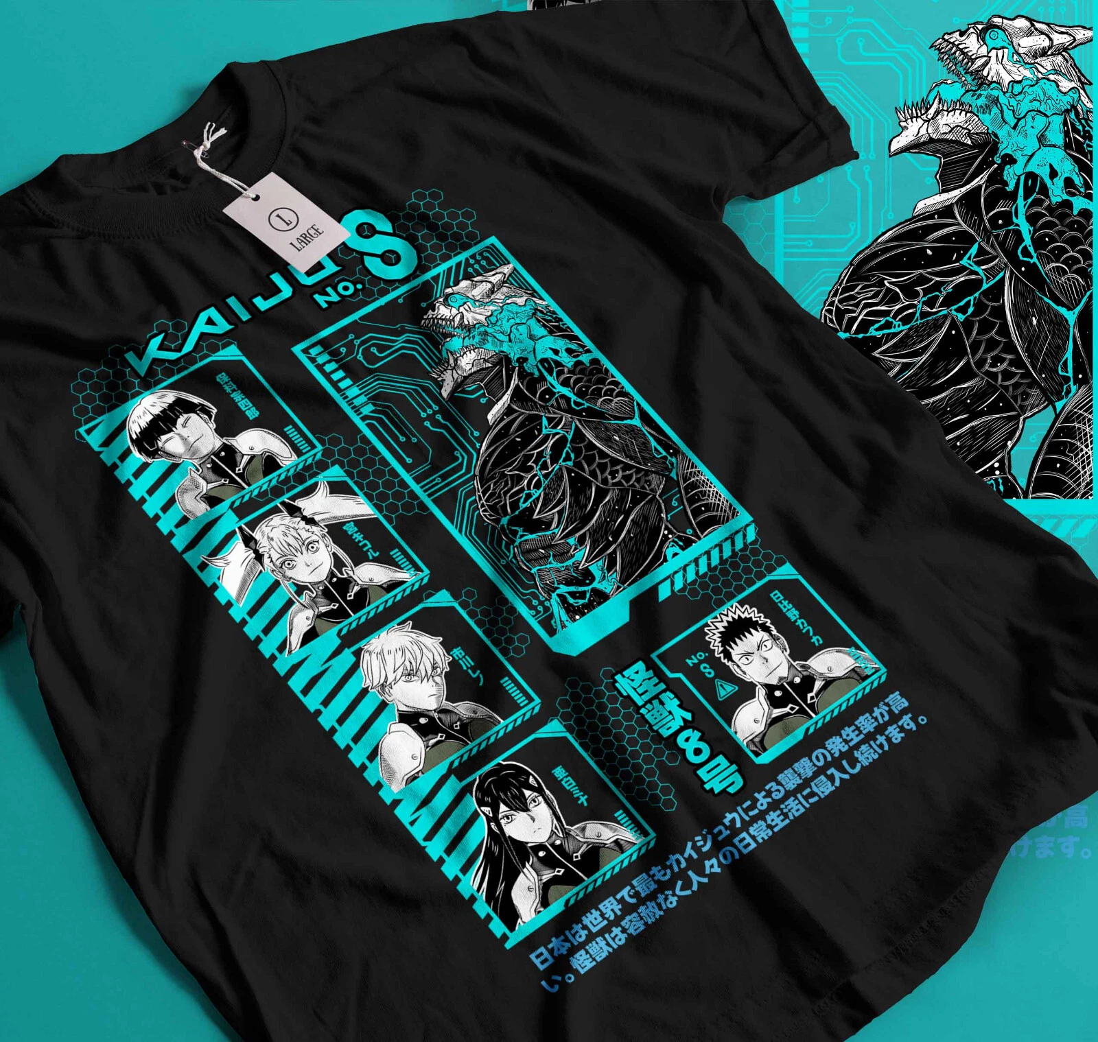 Kaiju no 8 T-shirt Mina Shiro kaij Gift Manga Best Anime Graphic Tee ...