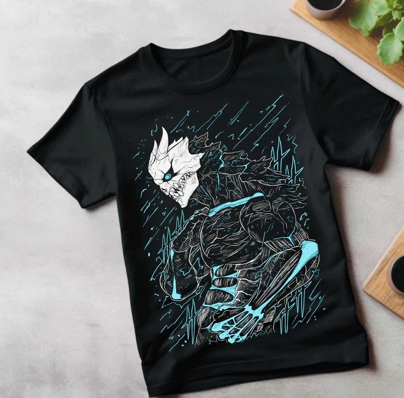 Kaiju no 8 T-shirt Mina Shiro kaij Manga Best Anime Graphic Tee Black ...