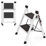 Hyper Tough Gray & Black 2-Step Steel Large Platform & Foldable Step ...