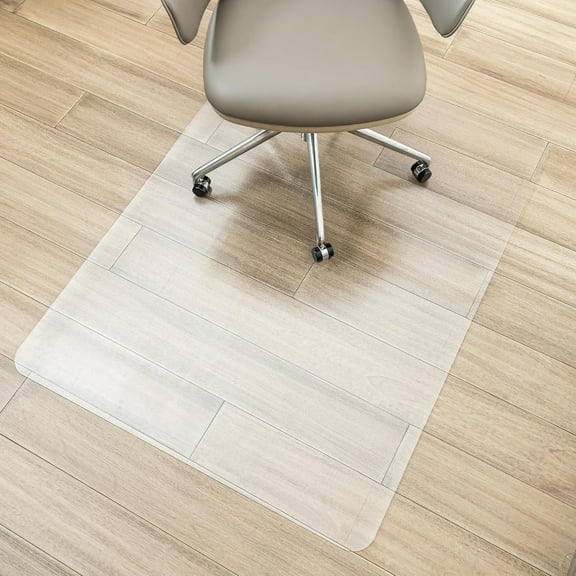 36"x48" Clear PVC Desk Chair Mat with Extended Lip - Heavy-Duty Anti ...