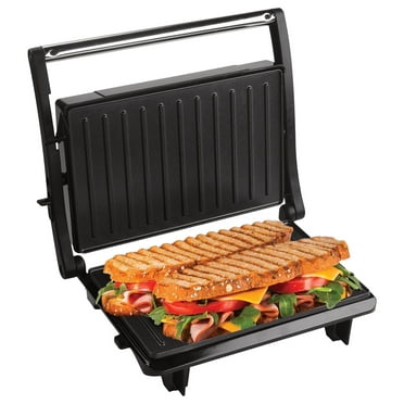 4-Slice Panini Press Grill - Heavy-Duty Sandwich Maker with Non-Stick ...