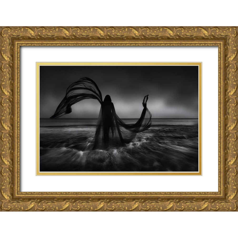 Kaimaki, Maria 18x13 Gold Ornate Wood Framed with Double Matting Museum ...