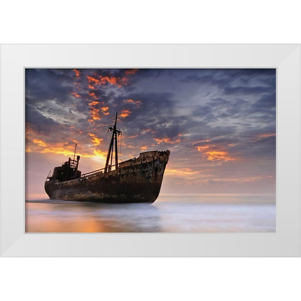 Kaimaki, Maria 24x17 White Modern Wood Framed Museum Art Print Titled ...