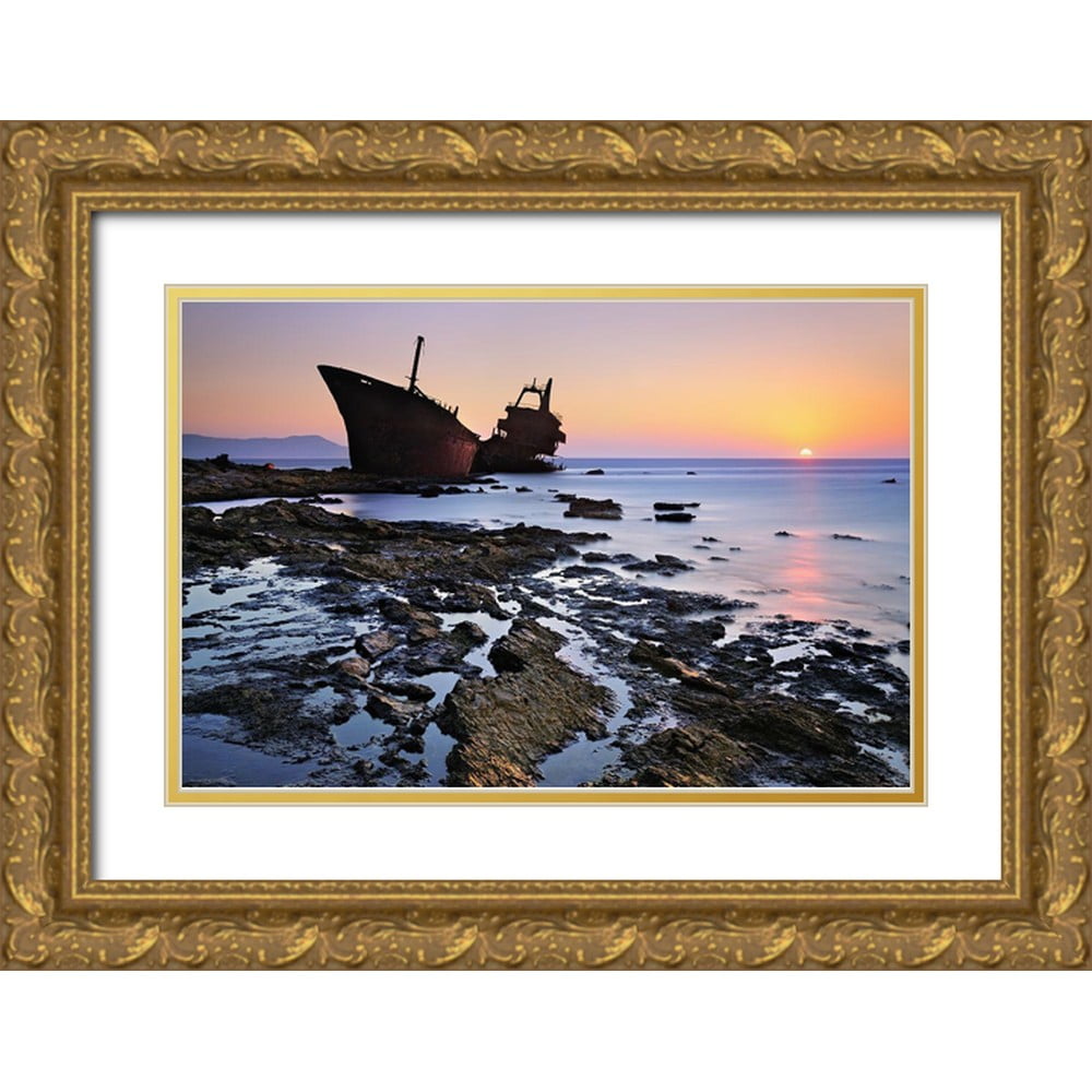 Kaimaki, Maria 32x23 Gold Ornate Wood Framed with Double Matting Museum Art Print Titled - The ...