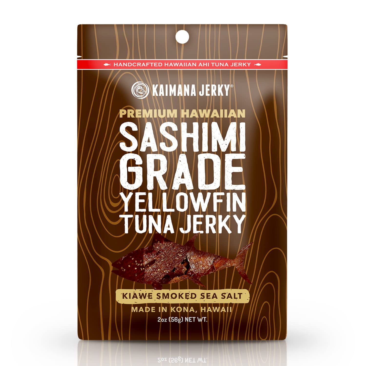 Kaimana Ahi Tuna Jerky BCF26 Kiawe Smoked Sea Salt 2 Ounce - Soft and Tasty - Premium Fish Jerky ...