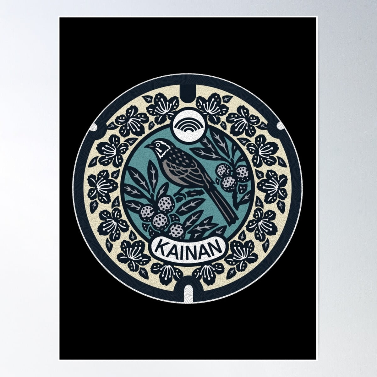 Kainan City Manhole Cover Art 2 Poster Wall Art, Modern Wall Decor For ...