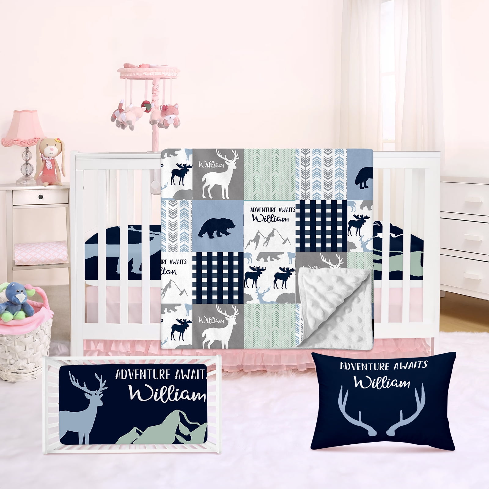 Kainsy 3-Piece Animal 06 Bear and Rhino Bedding Sets, Fixed Size ...