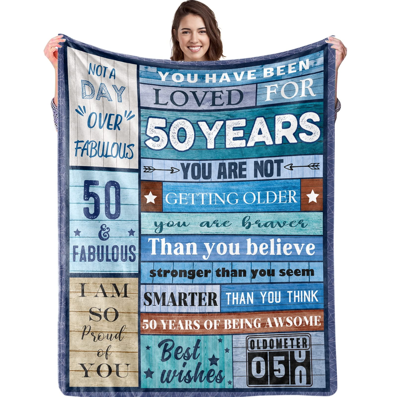 Kainsy 50th Birthday Gifts for Men, 50th birthday blanket for Him 50 ...