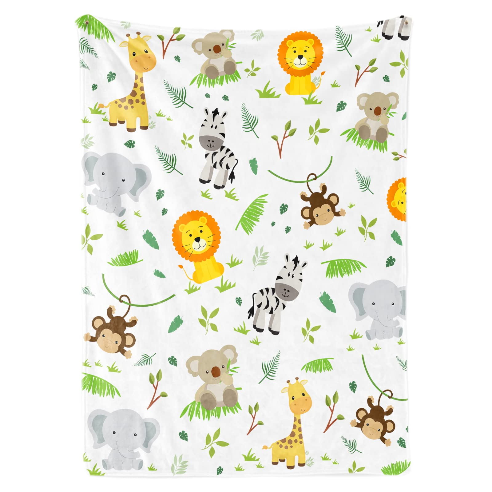 Kainsy Baby Blanket for Boys and Girls, Soft Woodland Animals Plush ...