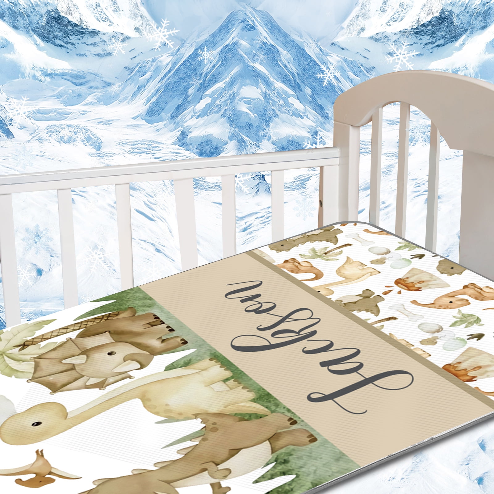 Kainsy Baby Crib Sheets for Boys Personalized Fitted Crib Bed Pad ...