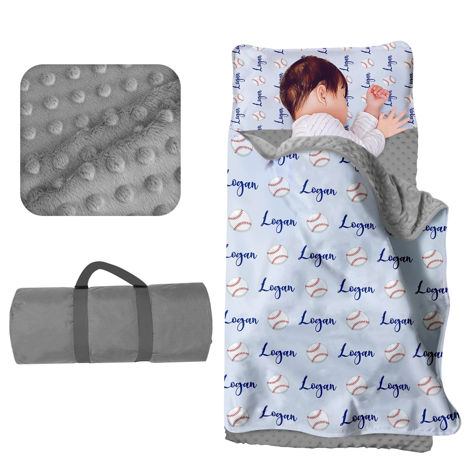 Kainsy Custom Nap Mat for Daycare Toddler Boys - Sleeping Bag for Kids ...