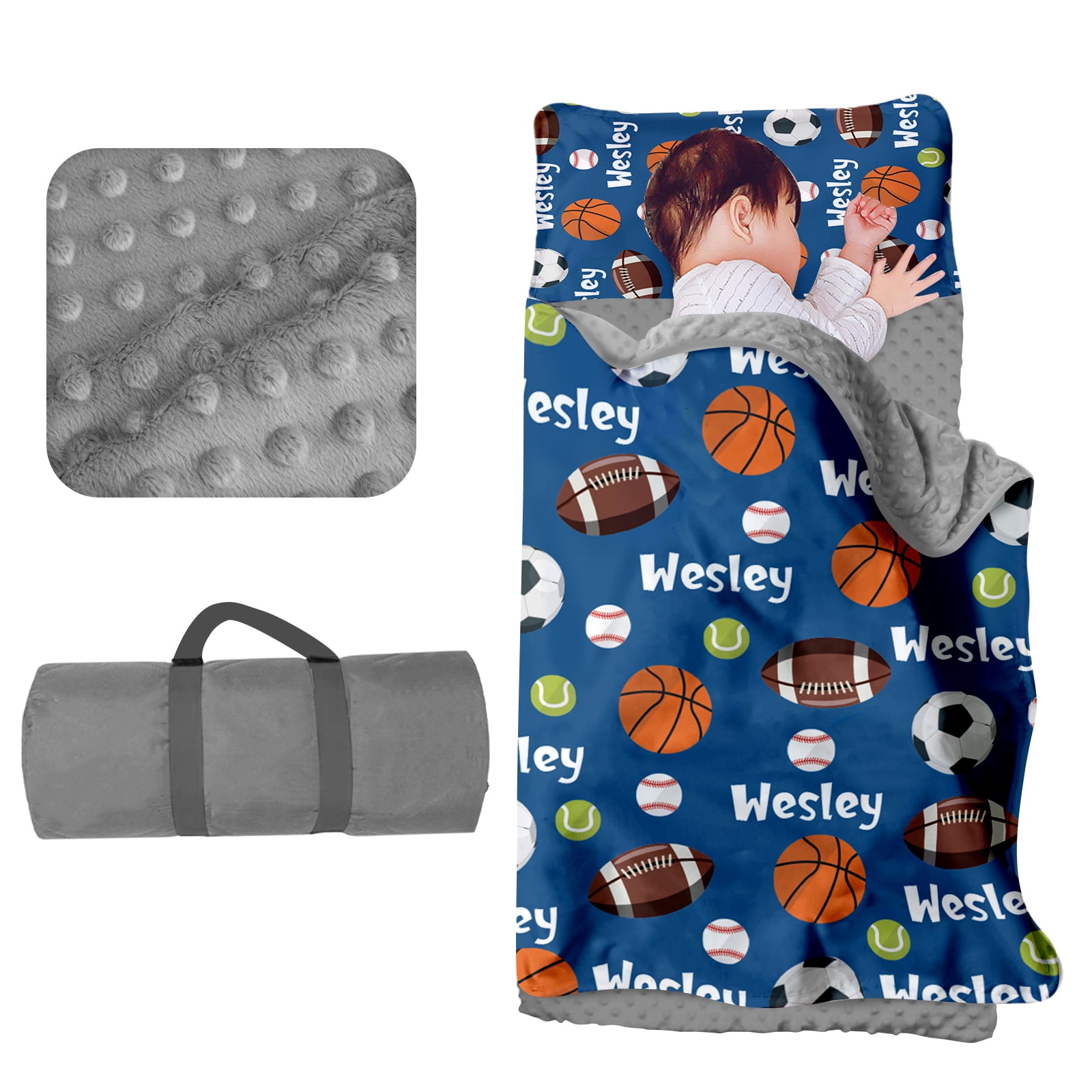 Custom Nap Mat for Daycare Toddler Boys - Sleeping Bag for Kids Nap ...