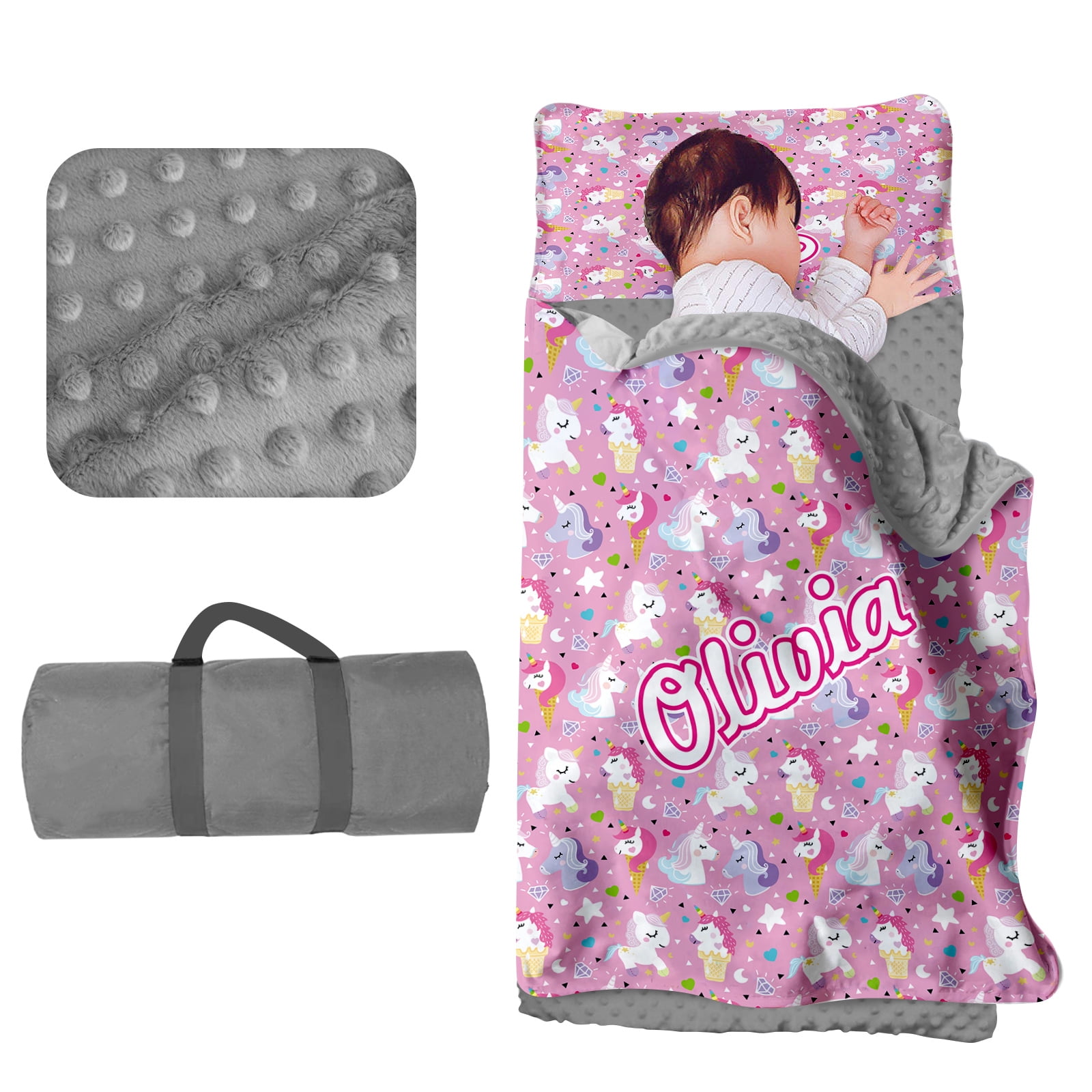 Kainsy Custom Toddler Nap Mat for Daycare - Personalized Name Kids Nap ...