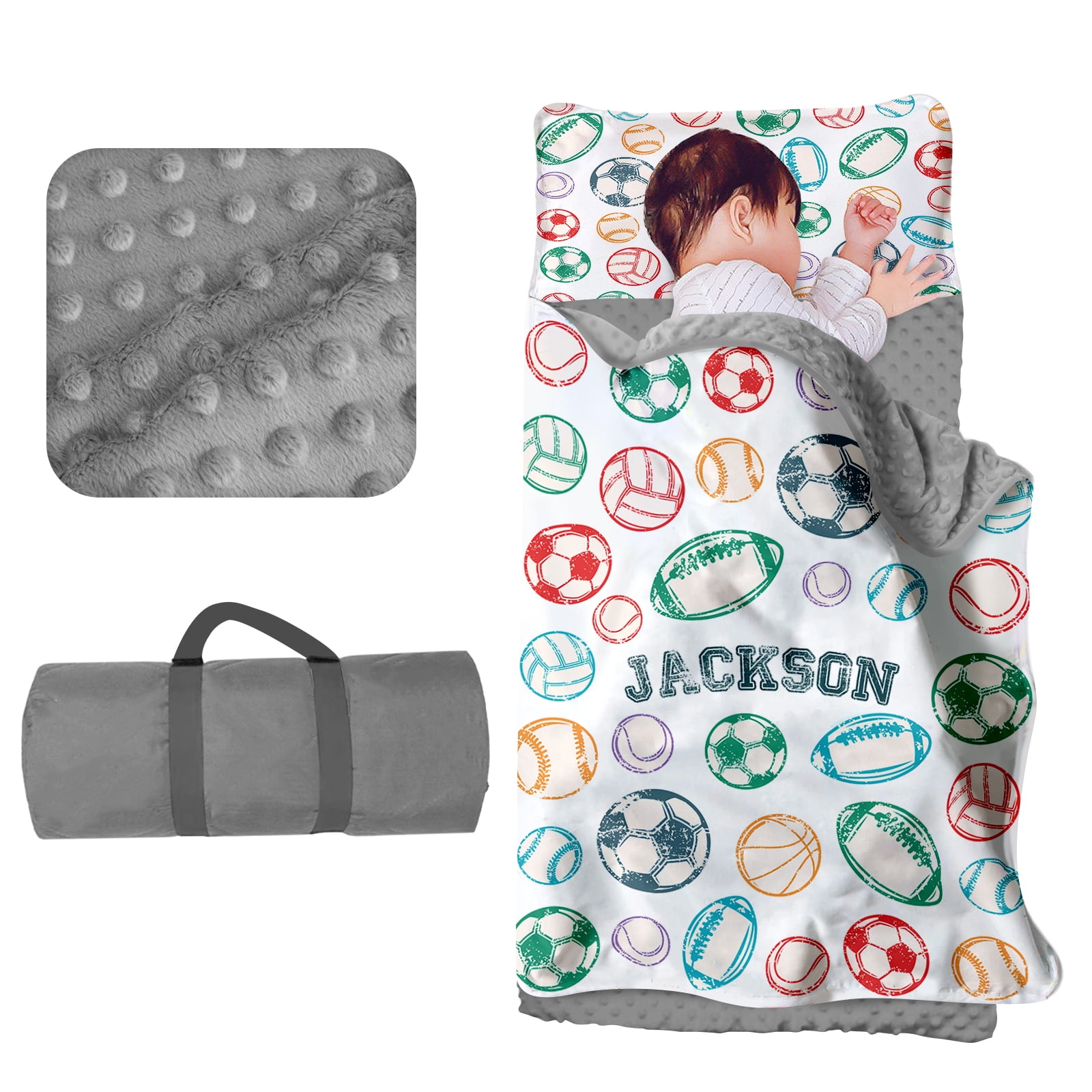 Kainsy Custom Toddler Nap Mat for Daycare Sleeping Bag for Boys, Kids ...