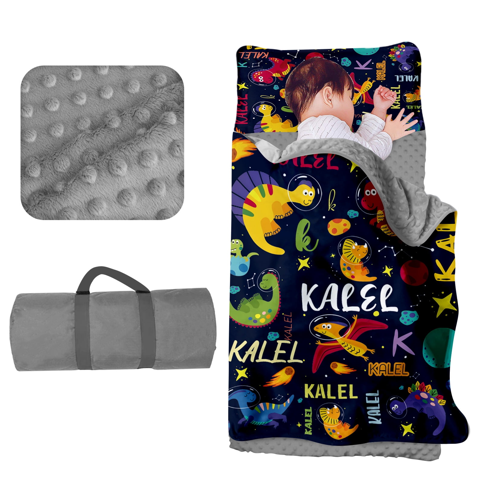 Kainsy CustomToddler Nap Mat for Preschool - Personalized Name Kids Nap ...