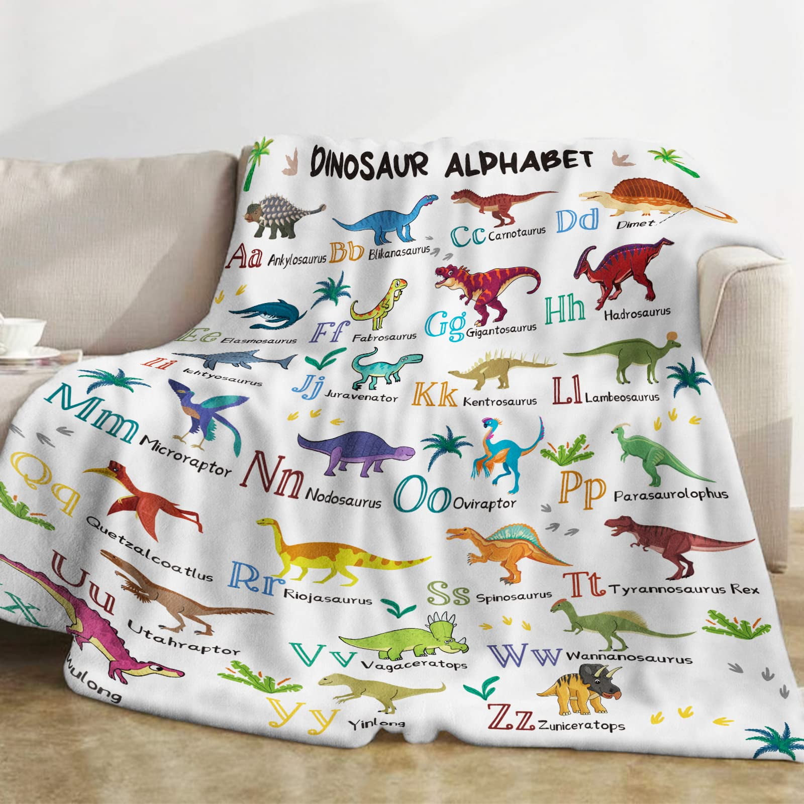 Kainsy Dinosaur Blanket Kids, Dino Throw Blanket for Boys, Soft Cozy ...
