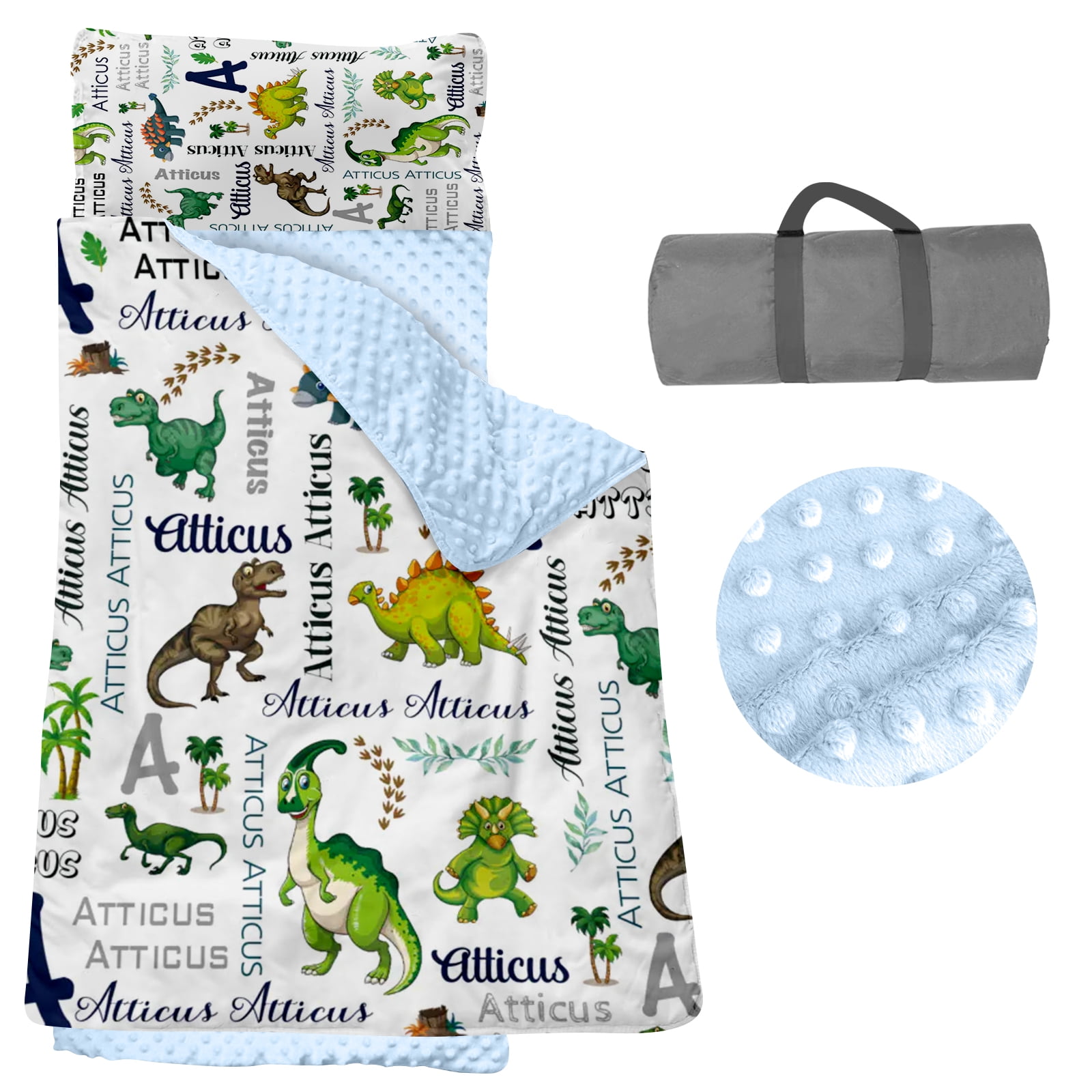 Kainsy Dinosaur Nap Mat, Personalized Toddler Nap Mats for Daycare ...