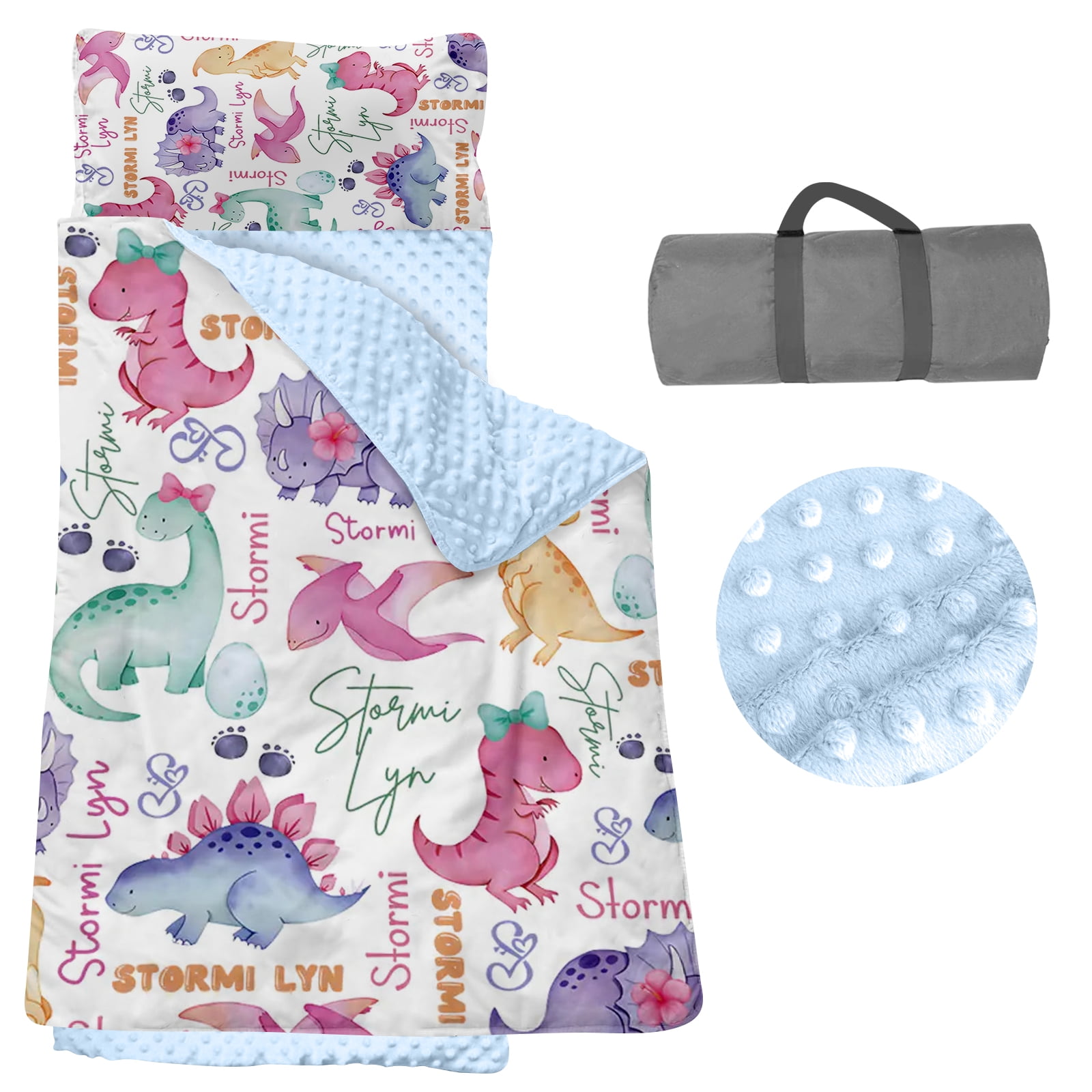 Kainsy Dinosaur Nap Mat, Personalized Toddler Nap Mats for Daycare ...
