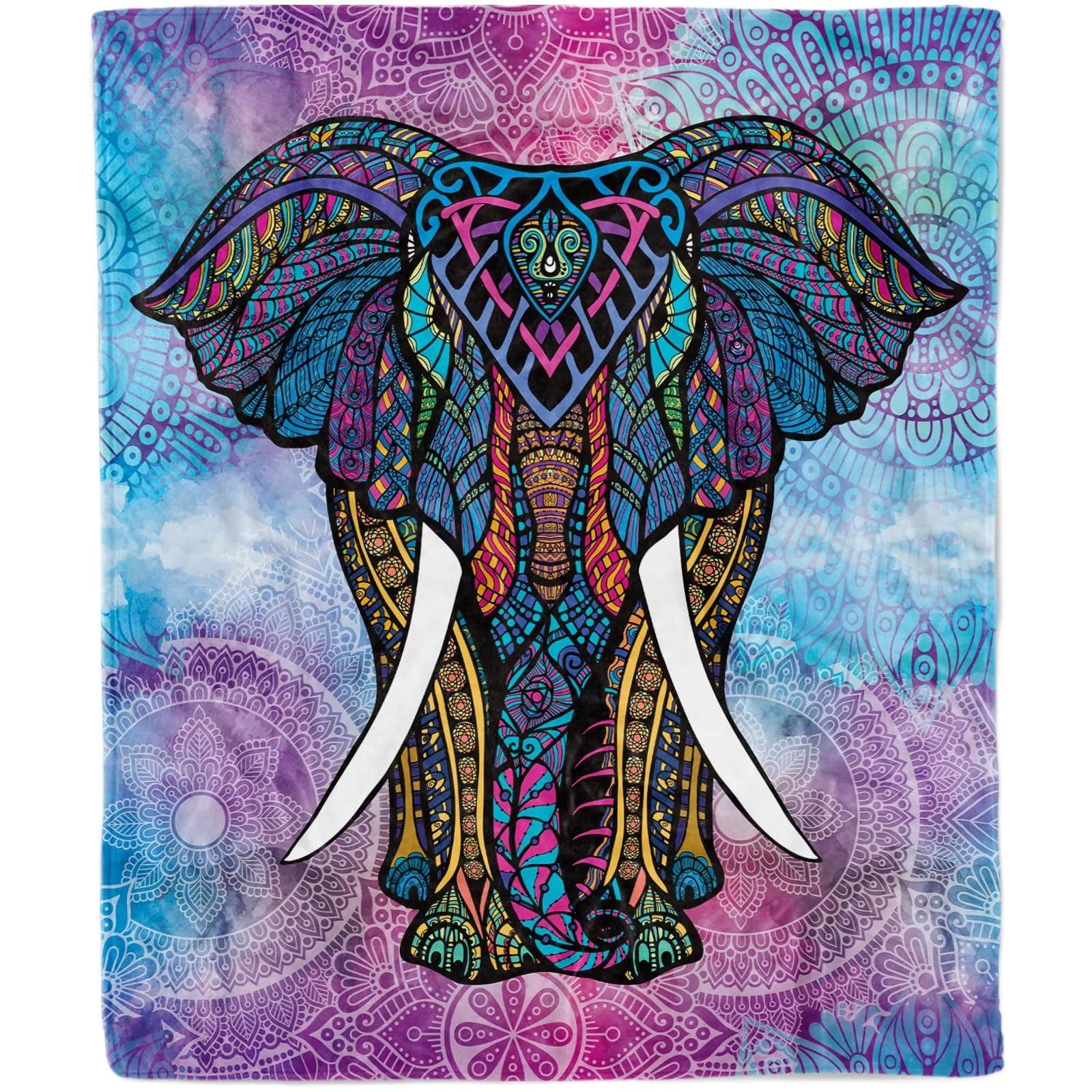 Kainsy Elephant Blanket for Women, Boho Throw Blanket Super Soft Cozy ...