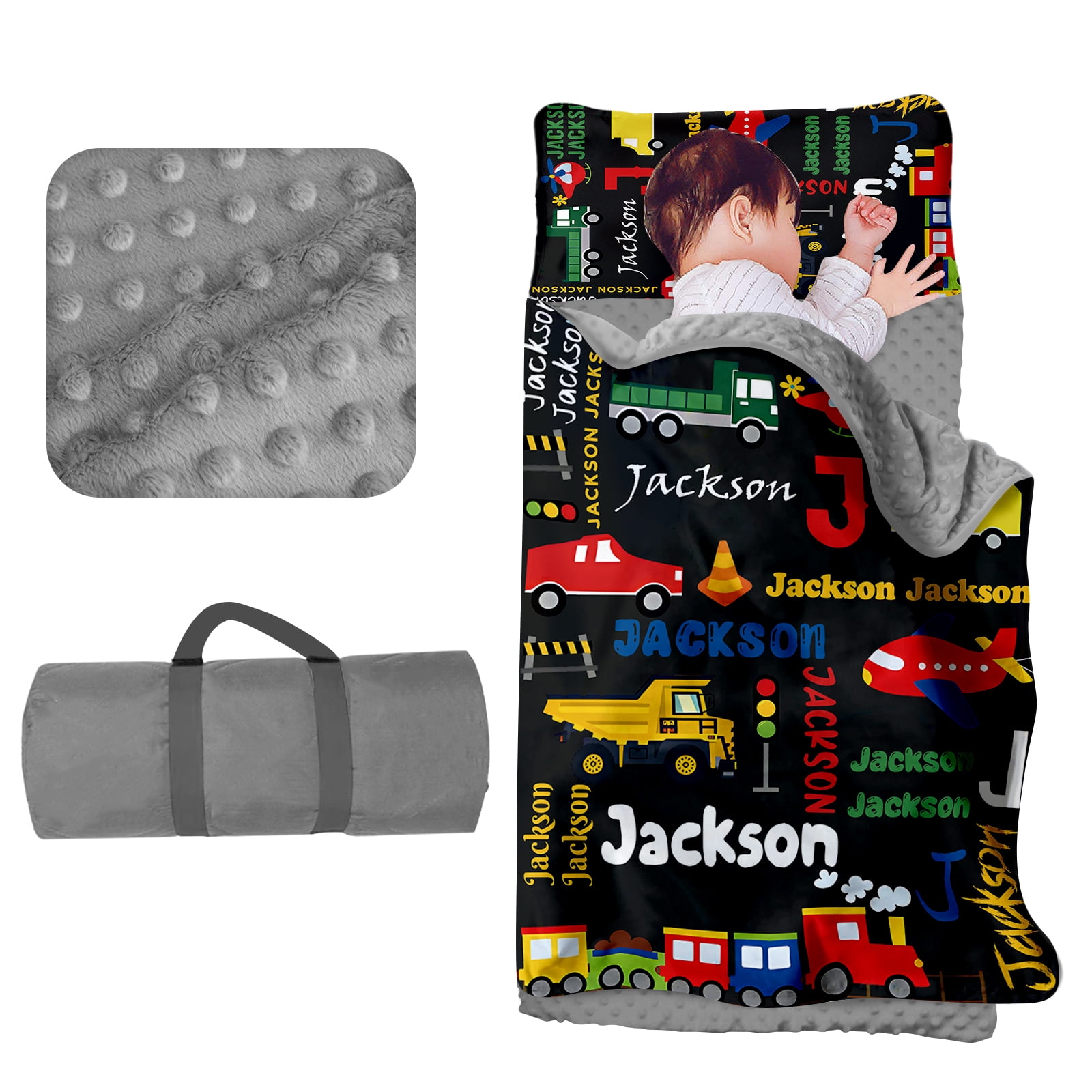 Evulum Custom Toddler Boys Sleeping Bag, Nap Mat for Daycare Preschool ...