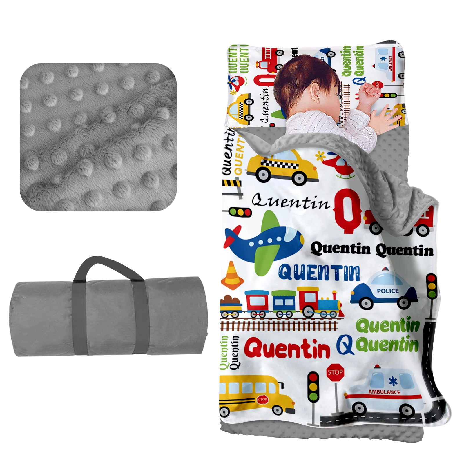 Kainsy Evulum Custom Toddler Boys Sleeping Bag Nap Mat for Daycare ...