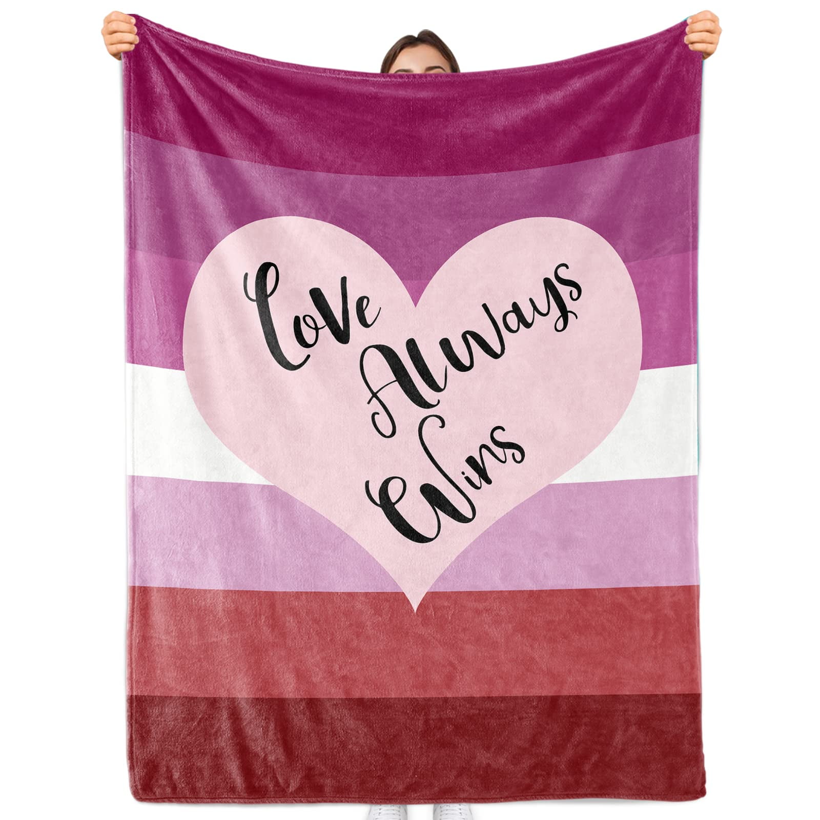 Kainsy Paready Lesbian Pride Blanket LGBT Soft Fleece Throw Blankets ...