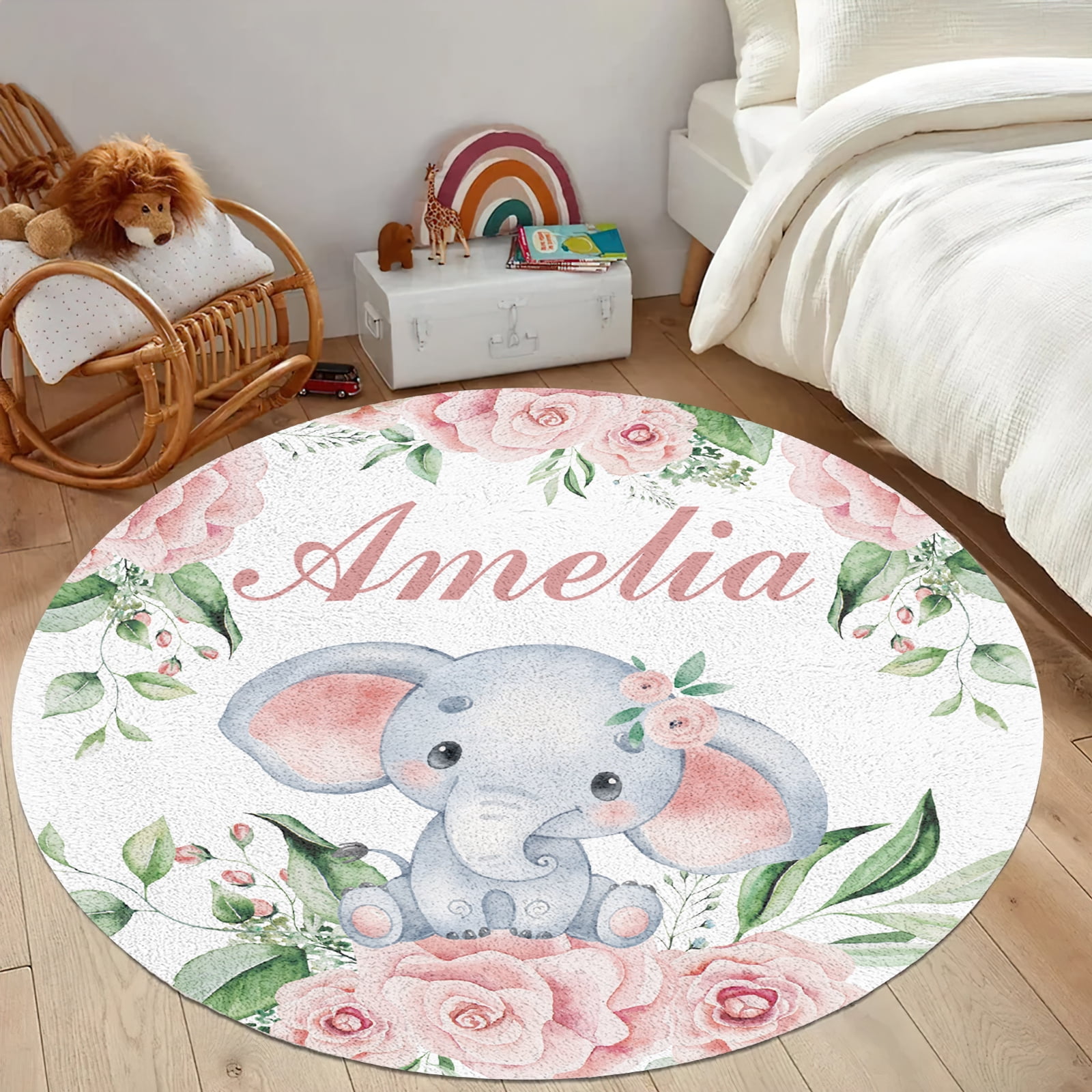 Customer reviews for Kainsy Personalized Baby Area Rugs with Elephant ...