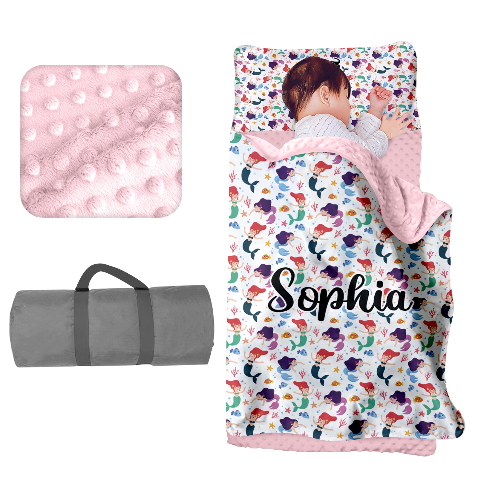 Kainsy Personalized Toddler Girls Sleeping Bag Nap Mat for Daycare ...