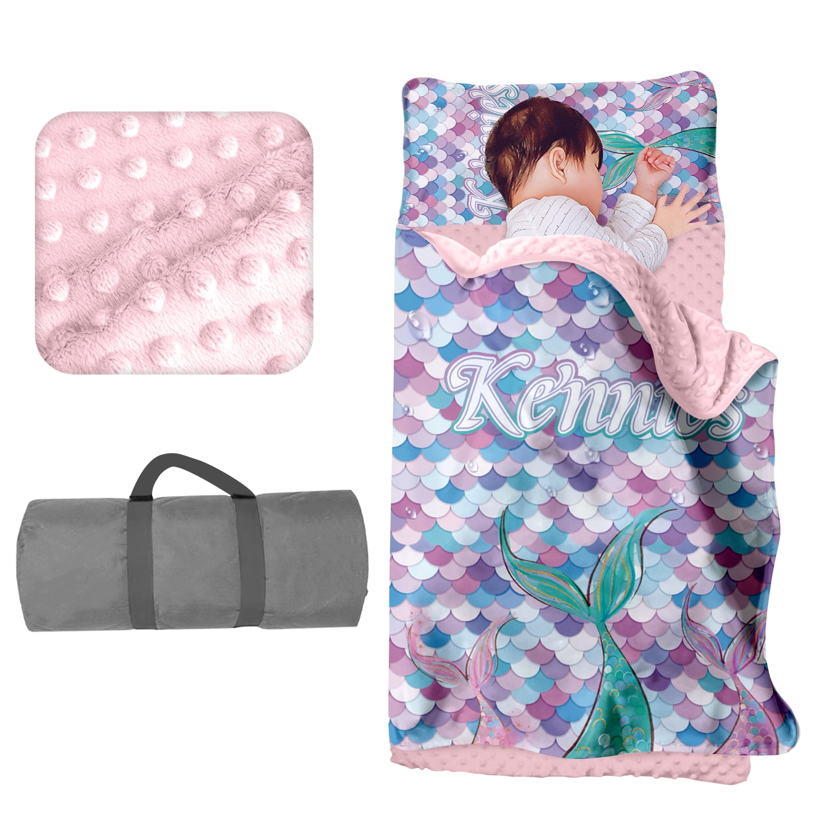 Kainsy Personalized Toddler Girls Sleeping Bag Nap Mat for Daycare ...