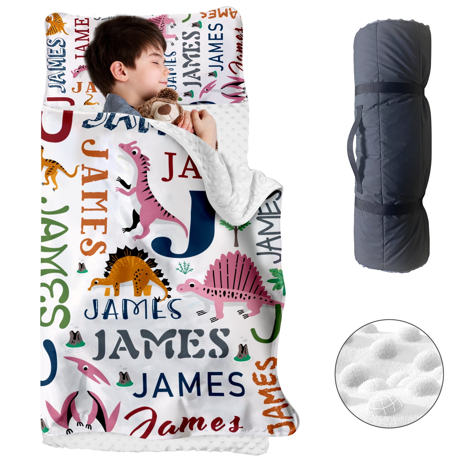 Kainsy Personalized Toddler Nap Mat for Boys & Girls, Kids Sleeping Mat ...