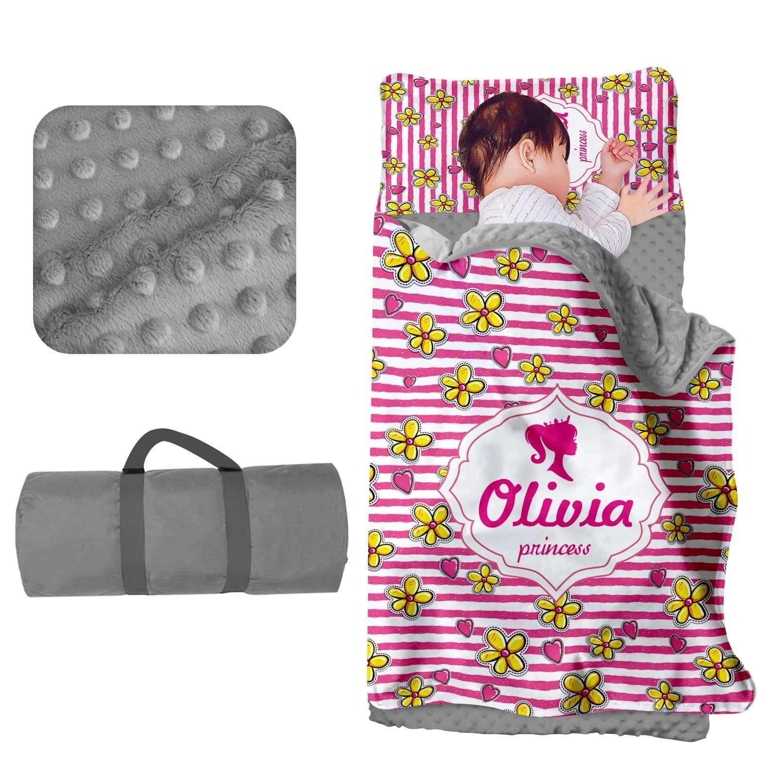 Kainsy Personalized Toddler Nap Mat for Daycare - Custom Name Kids Nap ...