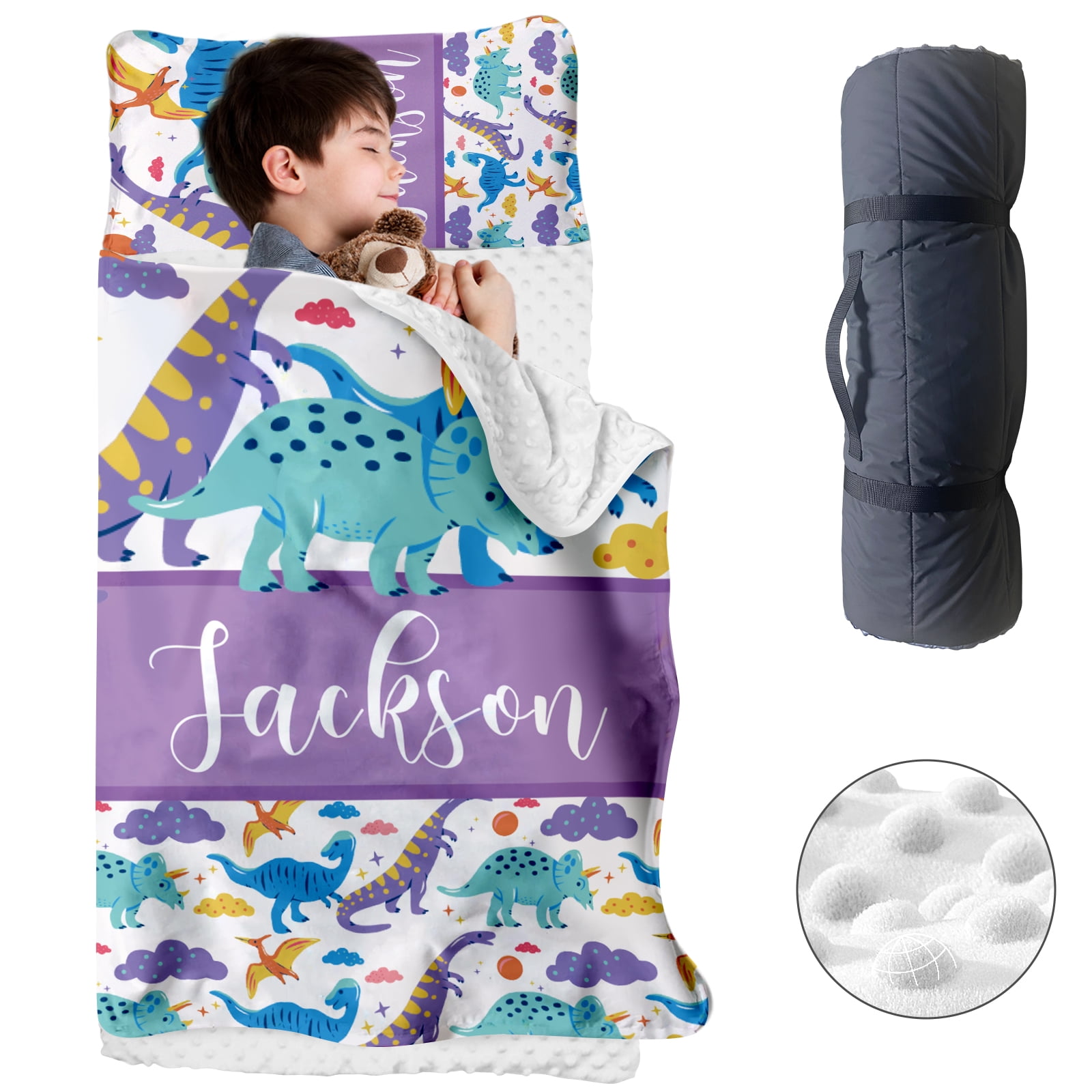 Personalized Toddler Nap Mat for Preschool - Fold Kids Sleeping Bag ...